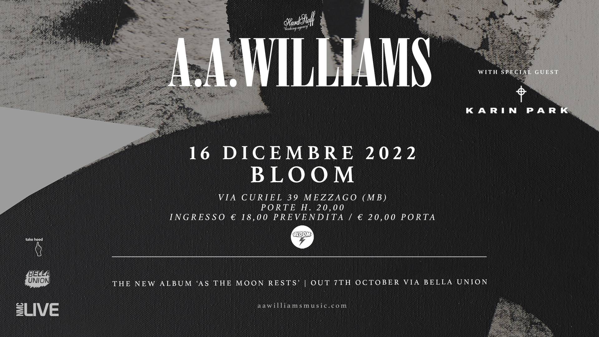 A.A. Williams - European Tour 2022 - SpazioRock