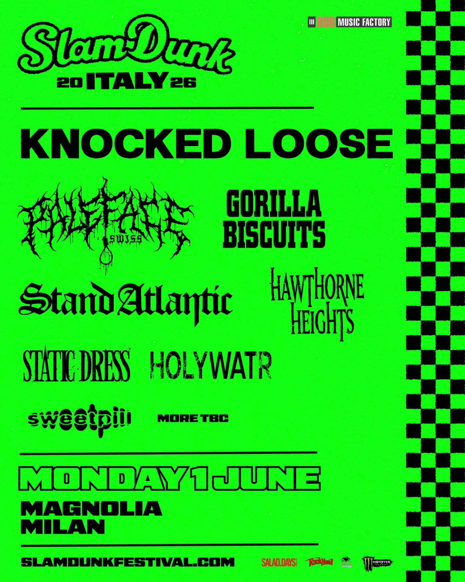 Slam Dunk Italy 2026: annunciata la line up con Knocked Loose headliner ...
